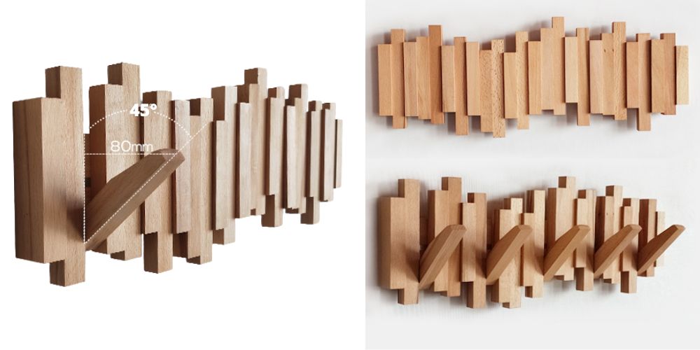 Patere bois design – Patère Murale™