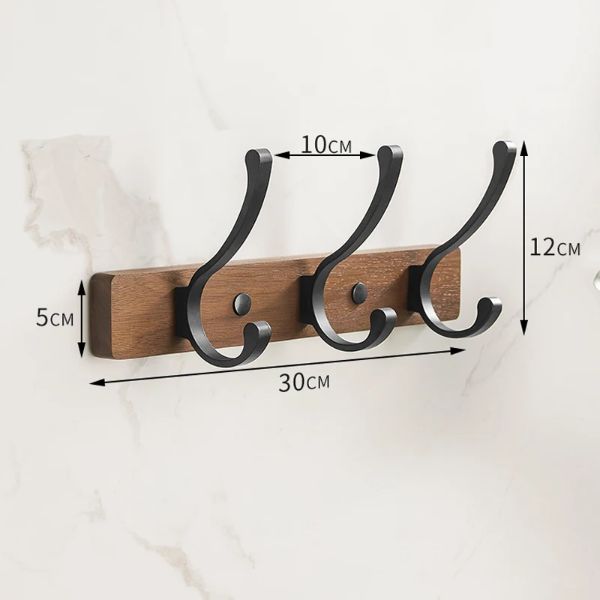 Patere bois metal noir – Patère Murale™