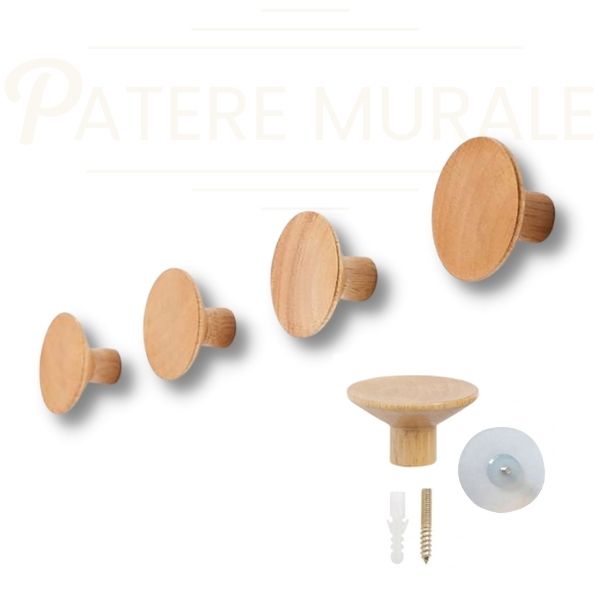 Patere bois ronde – Patère Murale™